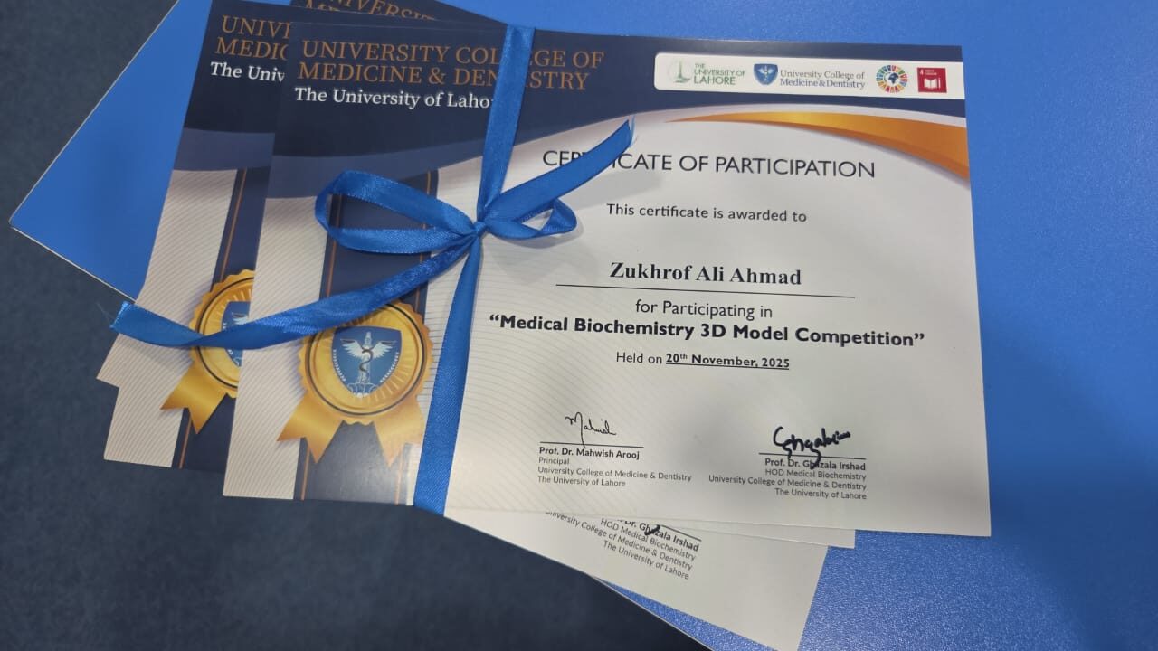 First-Year MBBS Students Impress at Intercollegiate Biochemistry 3-D ...